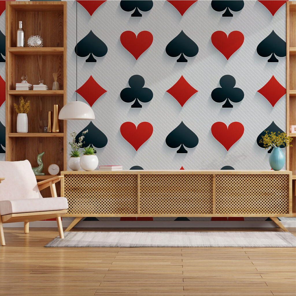 Card Suit Pattern Wallpaper for Wall - Magicdecor®
