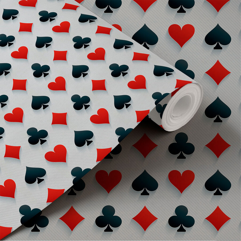 Card Suit Pattern Wallpaper for Wall - Magicdecor®