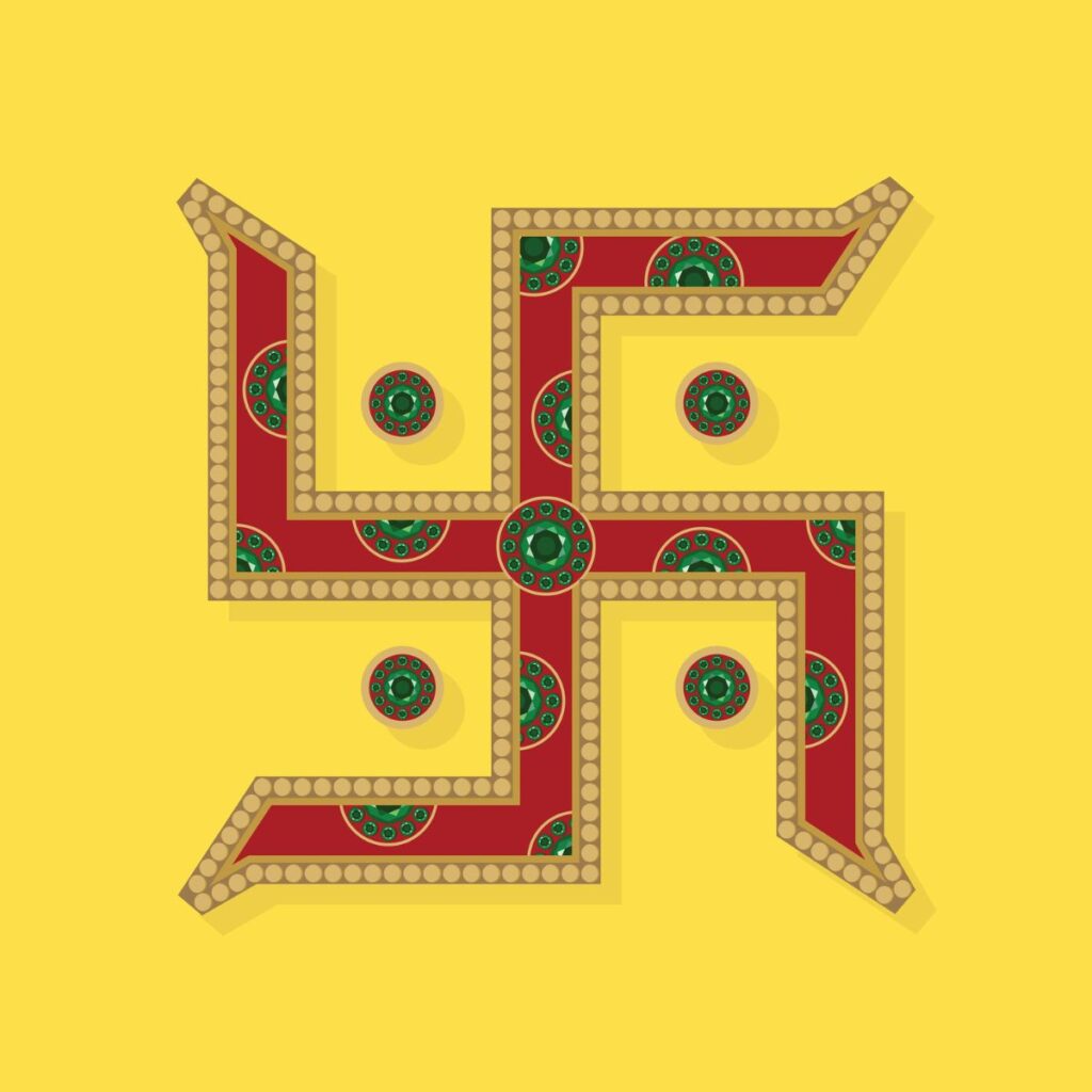 3D Swastika Wallpaper for Pooja Room - Magicdecor®