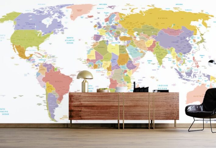 World Map Wallpaper for Walls - Magic Decor