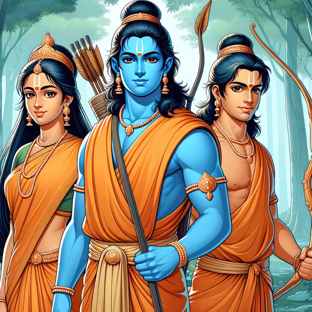 Ram, Laxman, Janki Wallpaper for Wall - Magic Decor