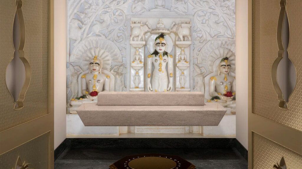 Shri Hathundi Rata Mahaveerji Teerth Wallpaper for Pooja Ghar - Magicdecor®