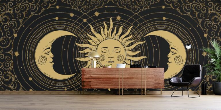 Boho Design Sun Moon Mural - Magicdecor®