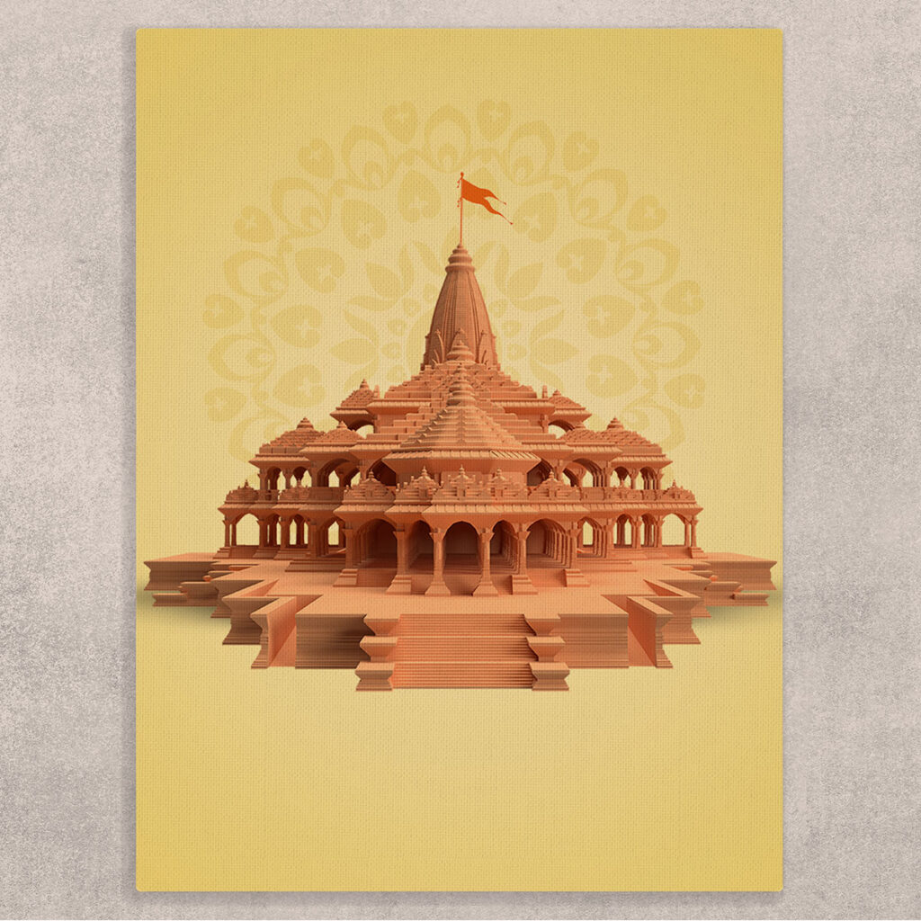 Ram Mandir Canvas Art for Wall - Magicdecor®