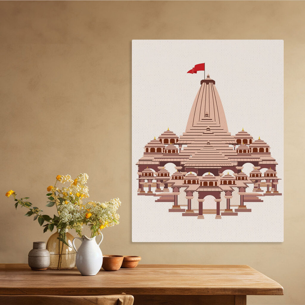 Beautiful Ram Mandir Wall Decor Canvas Art - Magicdecor®