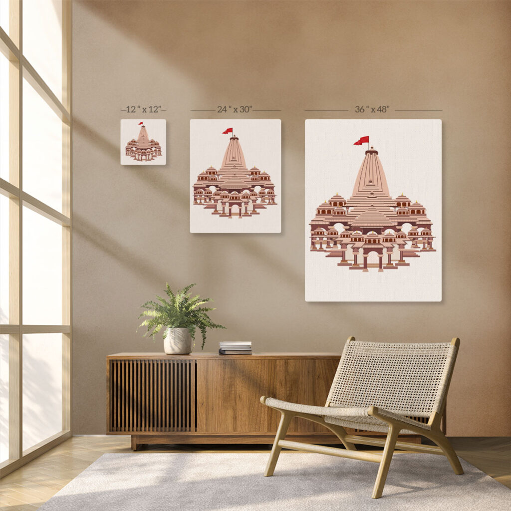 Beautiful Ram Mandir Wall Decor Canvas Art - Magicdecor®