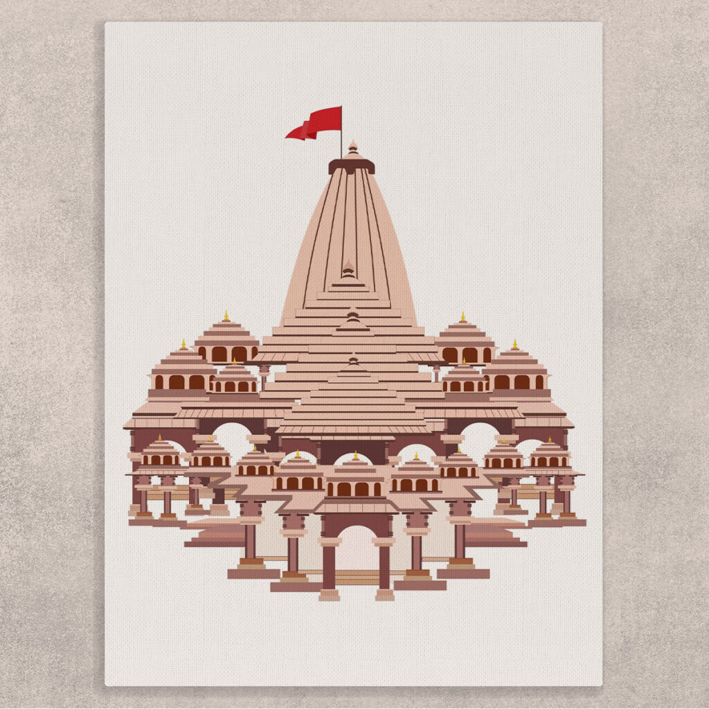 Beautiful Ram Mandir Wall Decor Canvas Art - Magicdecor®