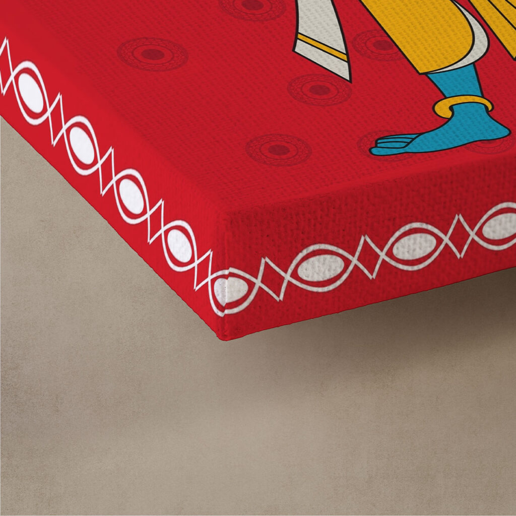 Shri Ram Canvas Painting Kalighat Art - Magicdecor®