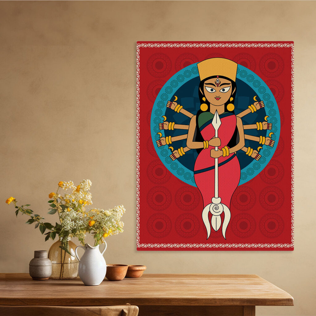 Durga Ma Painting on Canvas - Magicdecor®