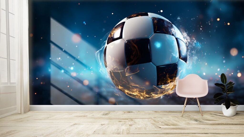 3D Effect Football Wallpaper - Magicdecor®