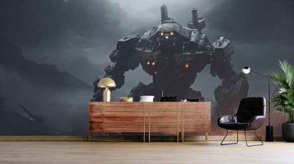 Cyborg The Giant War Robot Wallpaper for Gamers Room - Magicdecor®