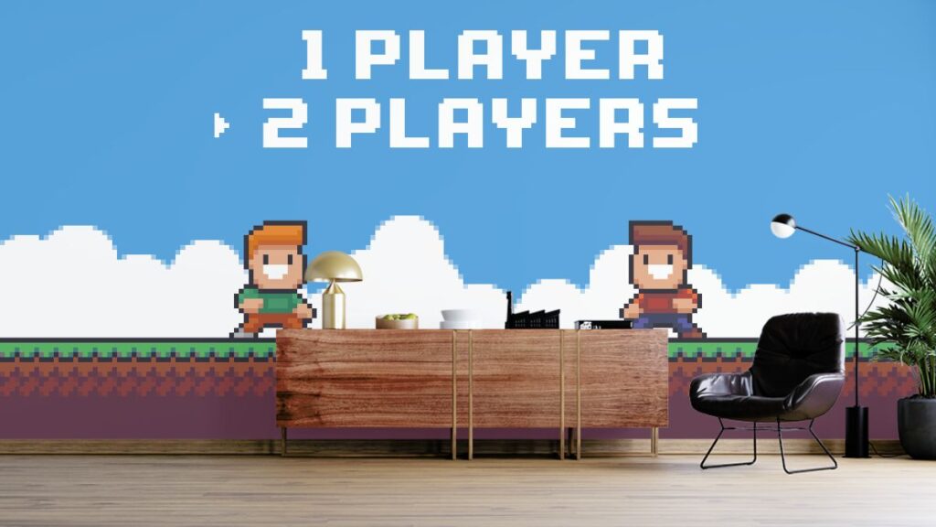 Old Style 2D Pixel Game Art Wallpaper for Wall - Magicdecor®