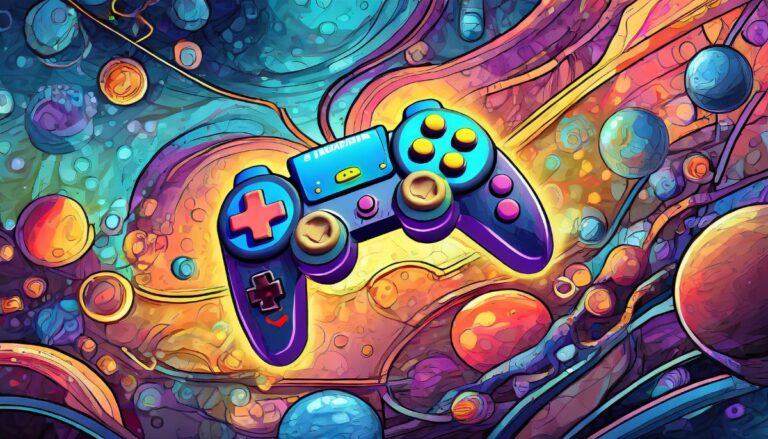 Colorful Gaming Console Wallpaper for Gamers - Magicdecor®