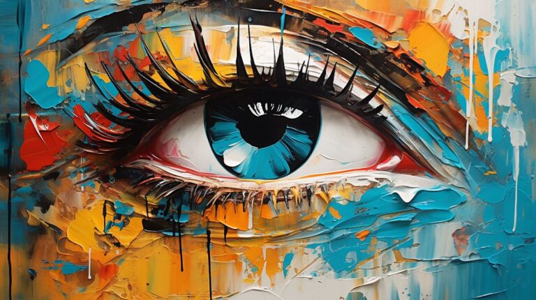 Ankhein, Beautiful Oil Painting of an Eye Wallpaper Mural - Magicdecor®