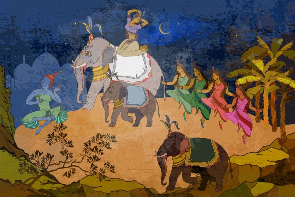 Heera Mandi Thai Art Style Wallpaper Mural - Magicdecor®