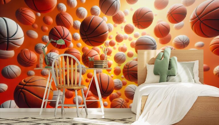 Basketball Theme Wallpaper Mural - Magicdecor®