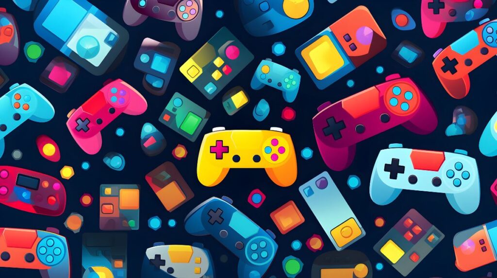 Gaming Console Pattern Wallpaper for Wall - Magicdecor®