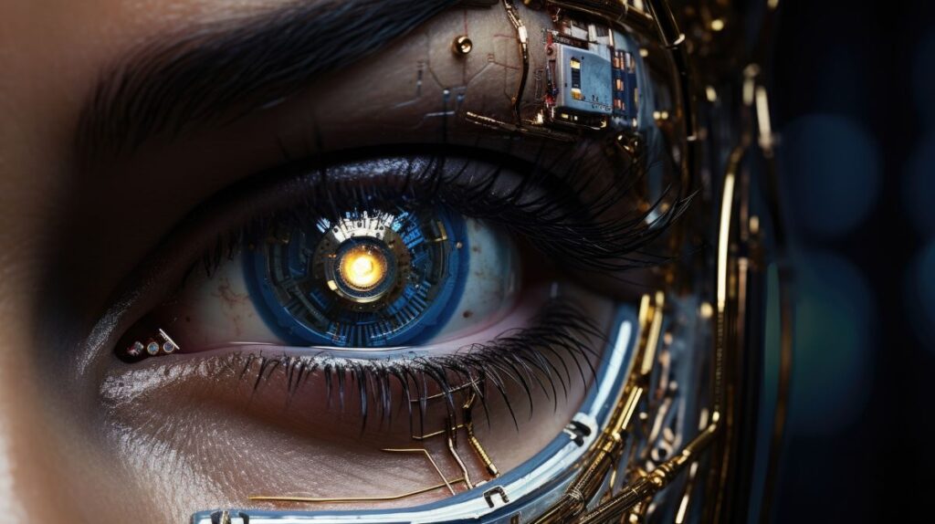 Humanoid Robots Eye Wallpaper Mural - Magicdecor®