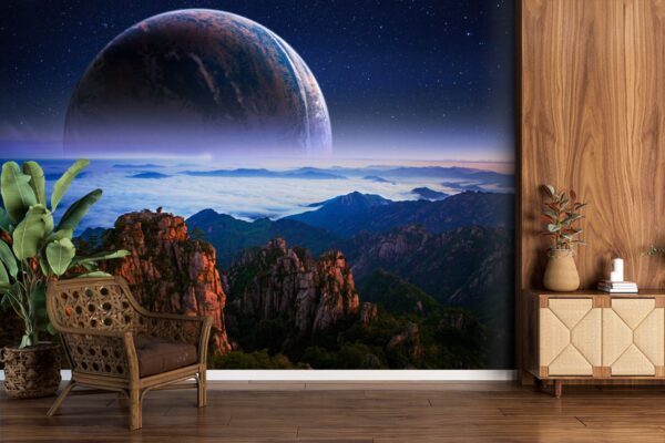 Antariksh, Alien Planet Voyage Wallpaper Mural - Magicdecor®