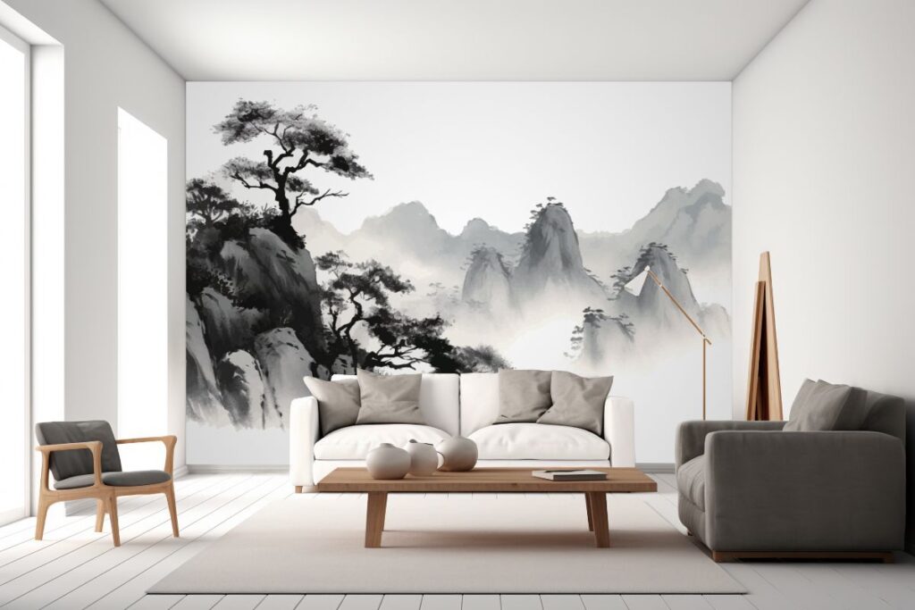 Chitralekha, Abstract Artistic Landscape Painting Wallpaper Mural ...