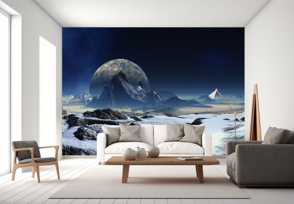 Extraterrestrial Dreams, Cold and Icy Fantasy Alien Landscape Wallpaper ...