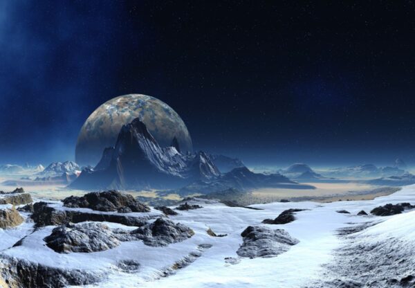 Extraterrestrial Dreams, Cold and Icy Fantasy Alien Landscape Wallpaper ...