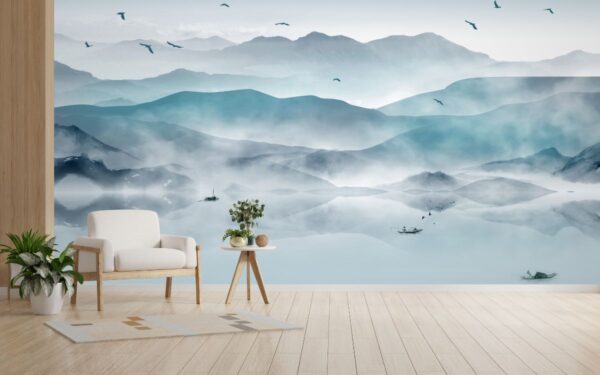 Shanshui, Chinese Landscape Painting Wallpaper for Wall - Magicdecor®