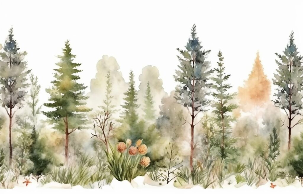 Vanam, Modern Woodland Dreams Wallpaper for Wall - Magicdecor®