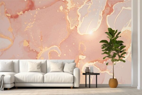 Peach Marble Elegance Wallpaper for Wall - Magicdecor®