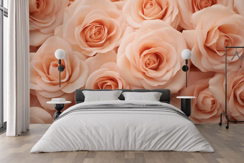 Rosa, Soft Bloom Luxuria Wallpaper for Wall - Magicdecor®