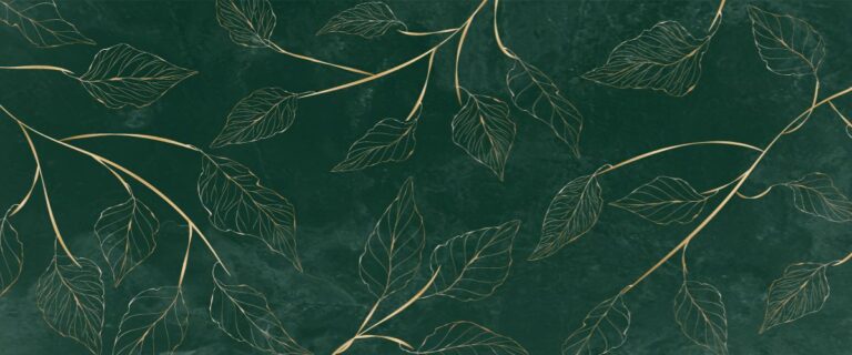 Modern Green and Golden Leaves Texture Furniture Wallpaper - Magicdecor®