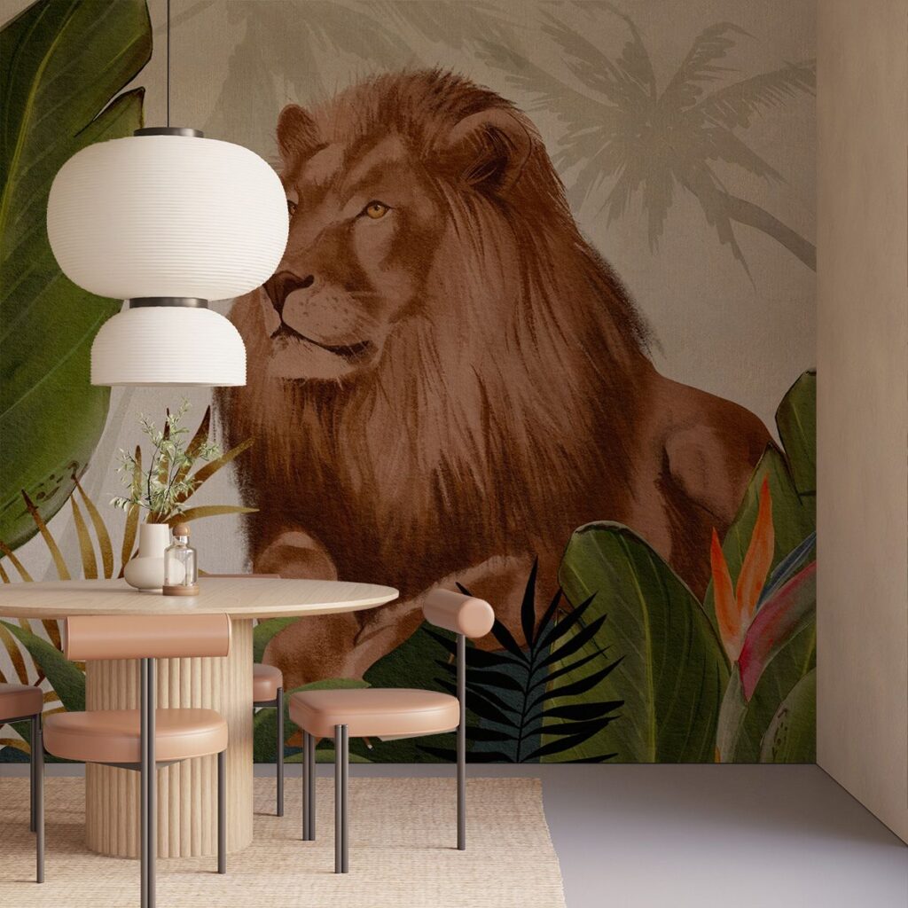 Simha, Lion Lore Legends Wallpaper Mural - Magicdecor®
