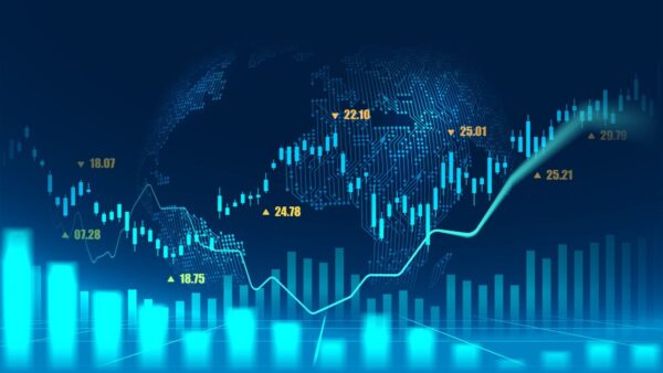 Stock Market Chart Wallpaper Mural - Magicdecor®