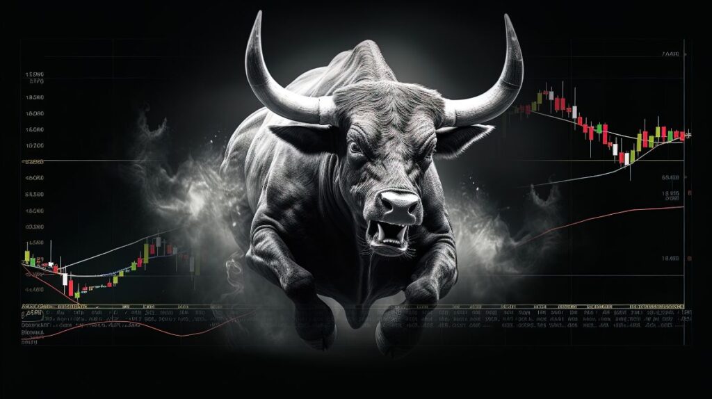 The Raging Bull Stock Market Wallpaper for Traders - Magicdecor®