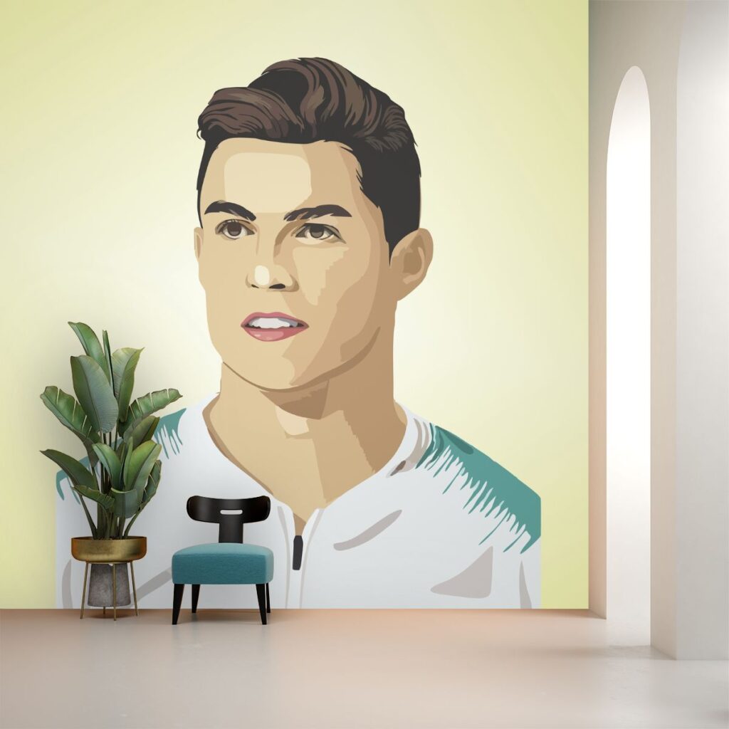 Ronaldo CR7 Wallpaper for Living Room - Magicdecor®