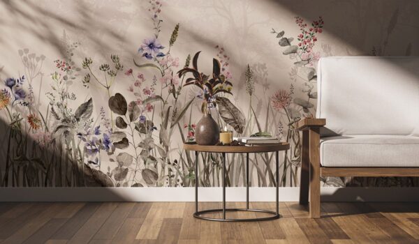 Wild Flower Symphony Grass Wallpaper, Customized - Magicdecor®