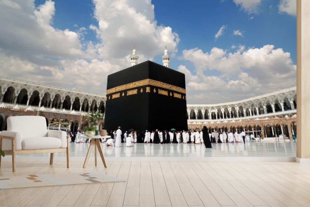 Kaaba in Masjid Al Haram in Mecca, Islamic Wallpaper for Wall - Magicdecor®