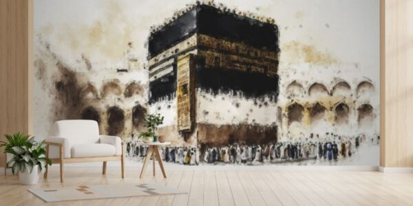 Painting of Kaaba Islamic Wallpaper - Magicdecor®