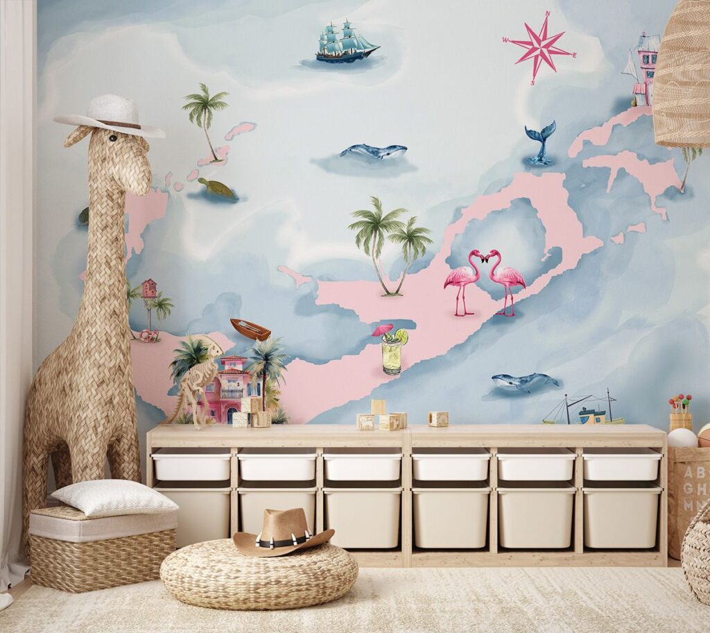 Hidden Treasure Island Kids Wallpaper, Customized - Magicdecor®