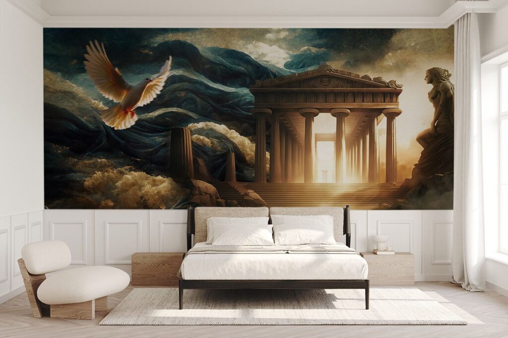 3D Renaissance Angels in Summer's Embrace Mural Wallpaper, Customized ...
