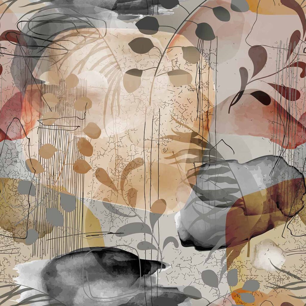 Abstract Tropical Leaves Art Wallpaper Mural - Magicdecor®