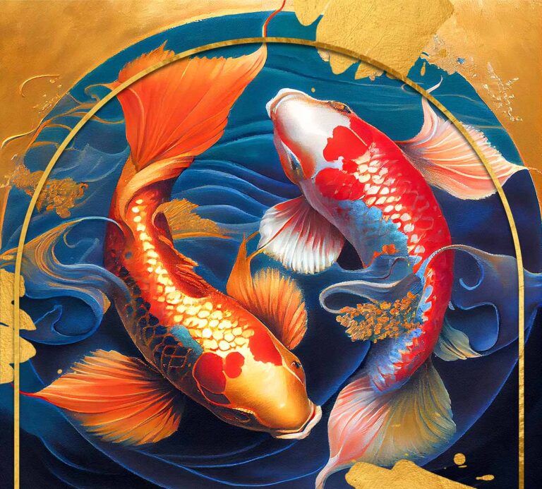 Prosperity Koi Fish Vastu Wallpaper - Magicdecor®