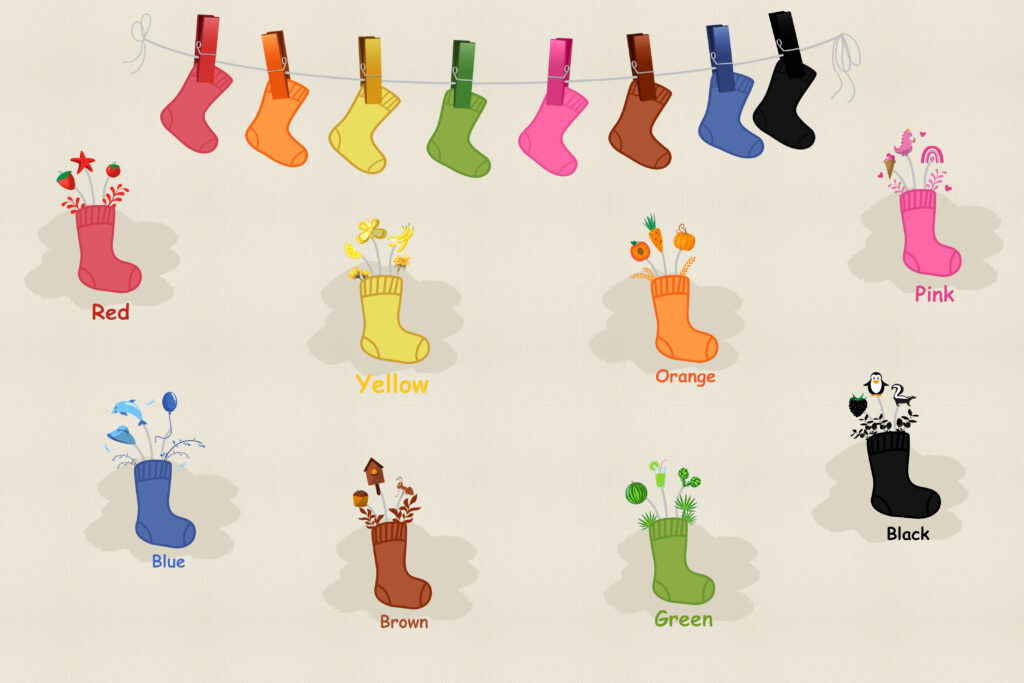 A Wallpaper for Kids to Learn Colours - Magicdecor®