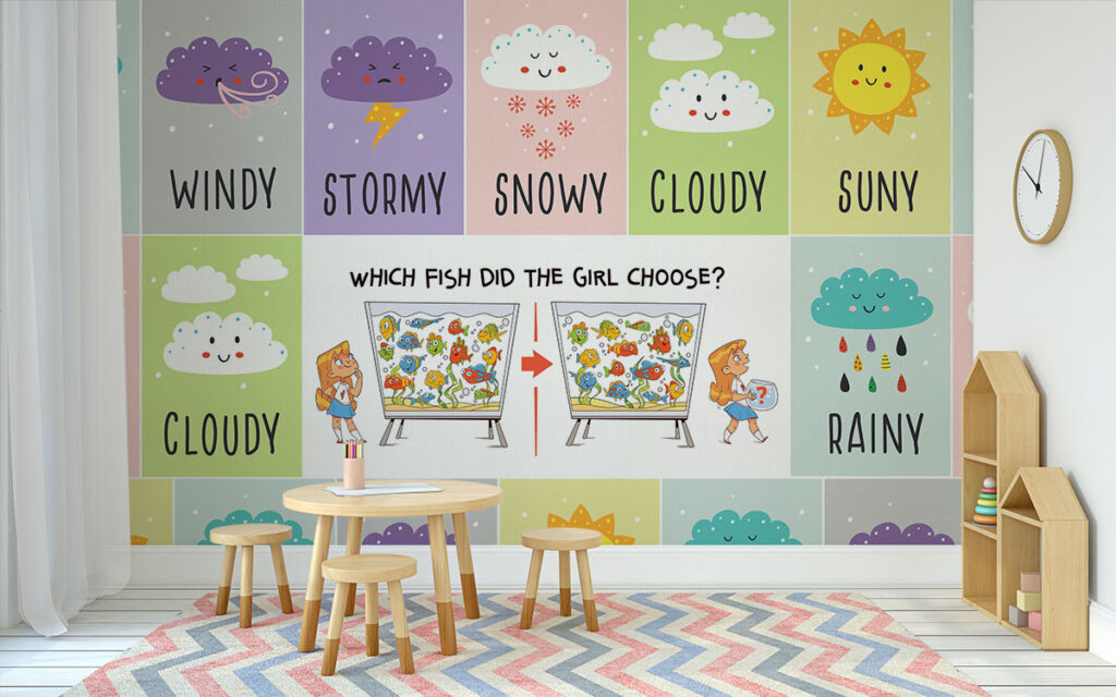 A Fun Activity Wallpaper for Nursery Kids - Magicdecor®