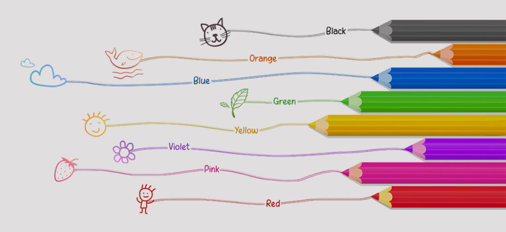 A Wallpaper for Nursery Kids to Learn Colours - Magicdecor®