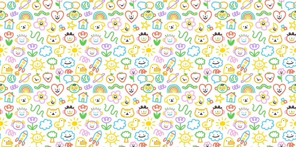 A Seamless Colourful Wallpaper Patterns for Kids - Magicdecor®