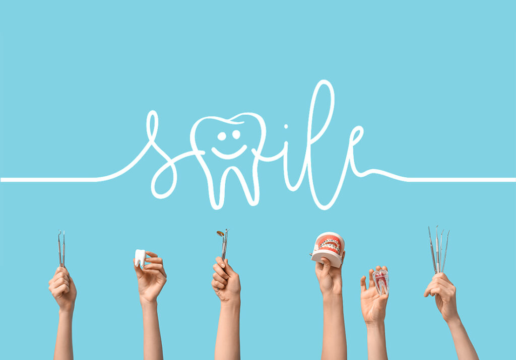A Wallpaper for Dental Clinic of a Smiling Tooth - Magicdecor®