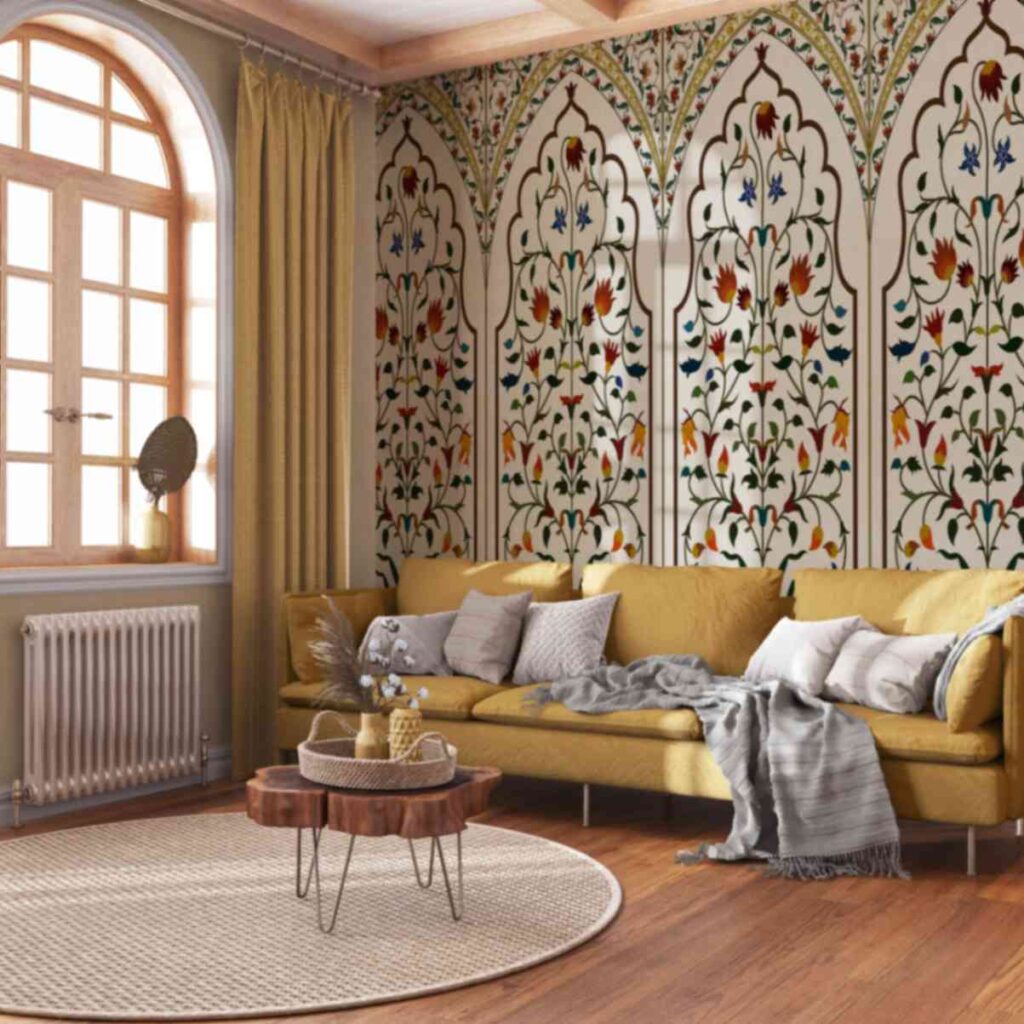 Beige Floral Chinoiserie Wallpaper for Wall - Magicdecor®