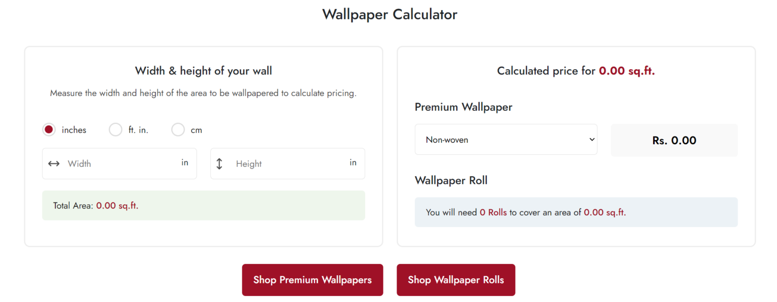 Wallpaper Calculator - Save Time and Avoid Wastage
