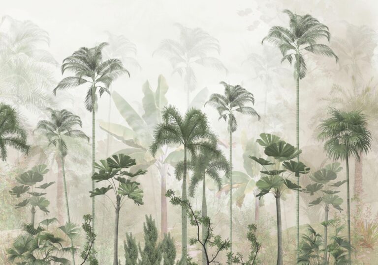 Serene Tropical Forest Landscape Wallpaper Design - Magicdecor®